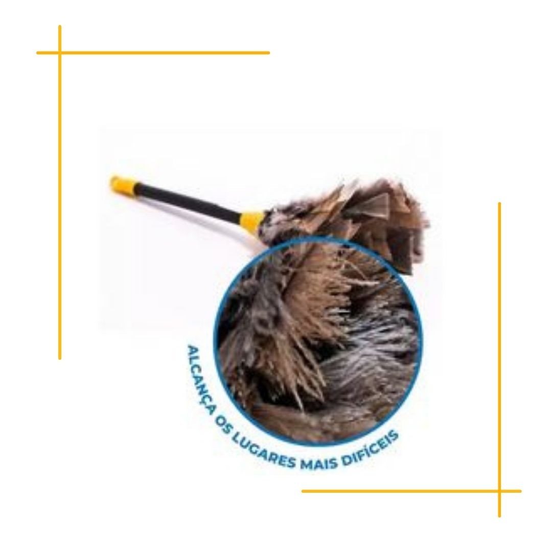 Espanador De Pó Pena Nomo Color Pena de Peru Cabo Plástico Limpador Não ...